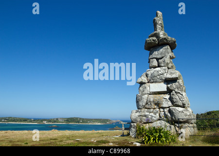 The Augustus Smith Monument on Abbey Hill, Tresco, Isles of Scilly ...