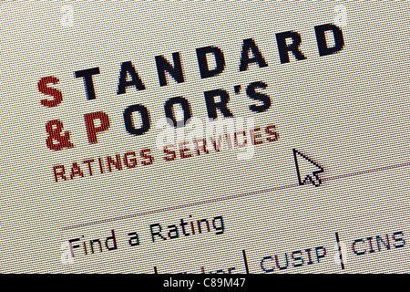 Standard and Poor's logo and website close up Stock Photo - Alamy