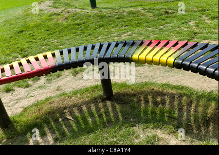 Children's playground, close shot of snake bench Stock Photo - Alamy