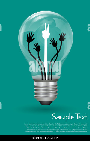 illustration of electronic bulb Stock Photo - Alamy
