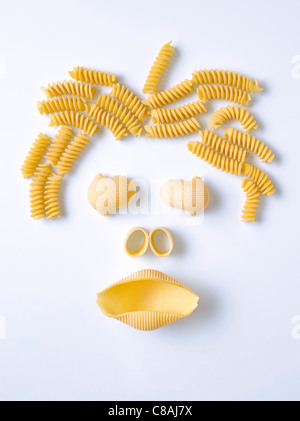Pasta in the shape of a face Stock Photo - Alamy