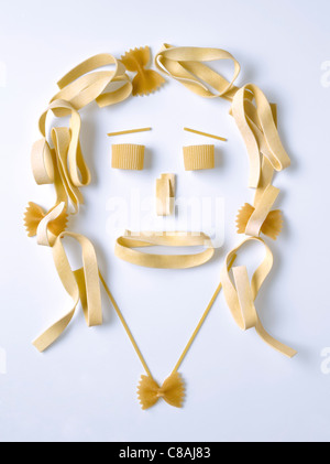 Pasta in the shape of a face Stock Photo - Alamy