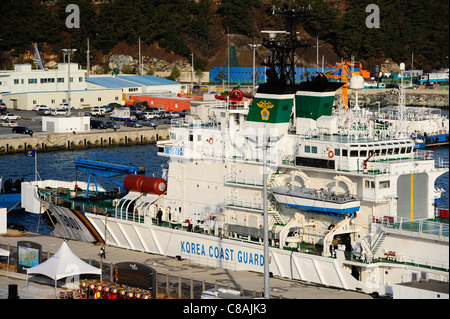 South Korean coast guard ship at Busan, South Korea Stock Photo - Alamy