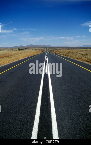 Straight Road in Northern Cape Stock Photo - Alamy