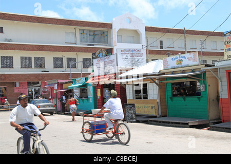 Belize City Fort Street Tourism Village woman wears folkloric ...
