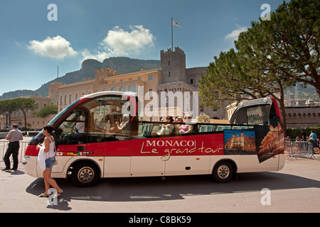 City tour bus at Monaco Ville Stock Photo - Alamy
