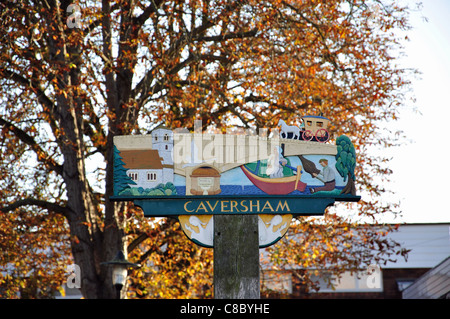 Caversham village sign, Church Street, Caversham, Reading, Berkshire ...