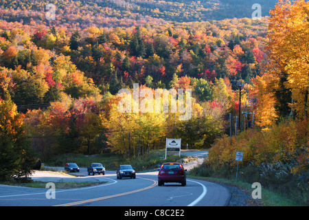 Fall foliage seen from highway in Stowe, Vermont, USA Stock Photo - Alamy
