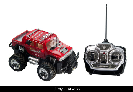 remote controlled truck toy car - Hummer, on white background Stock ...