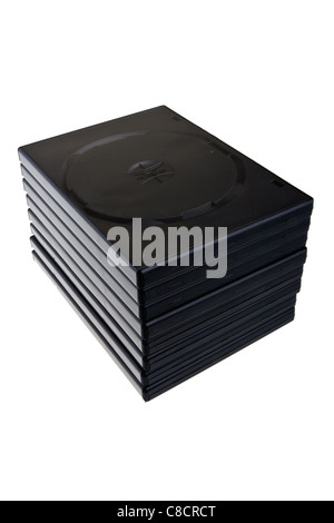 Stack of standard plastic DVD cases Stock Photo - Alamy