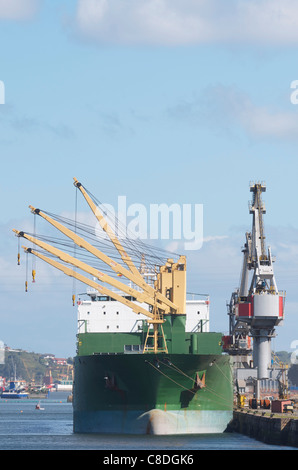 cargo ships in the port of Aviles, Asturias, Spain Stock Photo - Alamy