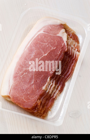 packed pork bacon as meat food Stock Photo - Alamy