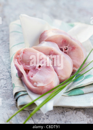 Raw saddle of rabbit Stock Photo - Alamy
