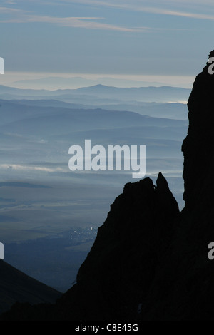 View from slopes of the Gerlach Peak or Gerlachovsky stit (2,655 metres ...
