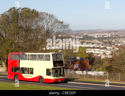 Brighton and Hove double-decker bus, The Regency Route bus, at a ...