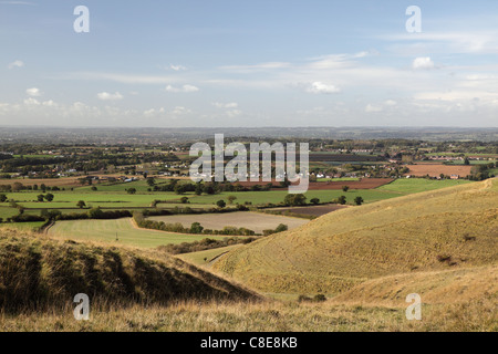 View of the Wiltshire countryside from Olivers Castle, Roundway Hill ...