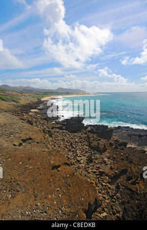 A beautiful view of a sandy beach near the sea Stock Photo - Alamy