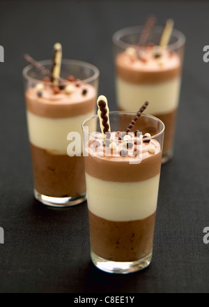 Two chocolate Verrines Stock Photo - Alamy
