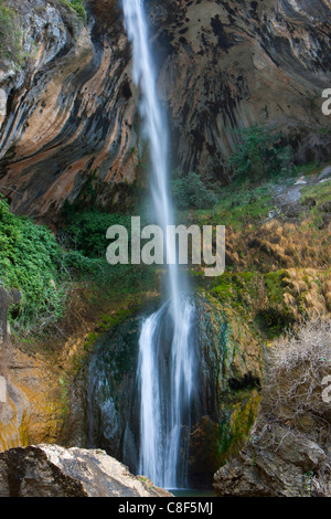 Cascade de Courmes, France, Europe, Provence, Alpes-Maritimes, brook ...