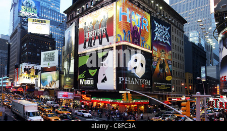 Broadway show ad, New York City, USA Stock Photo - Alamy