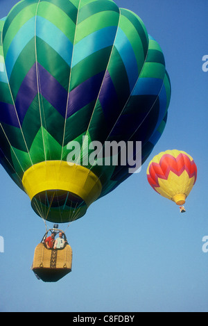 Hot Air Balloons in Summer Stock Photo - Alamy