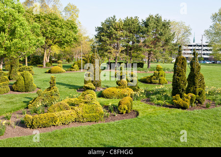 Topiaries in the Old Deaf School Topiary Park in Columbus, Ohio Stock ...