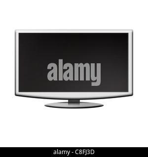 White blank screen monitor LSD Stock Photo - Alamy