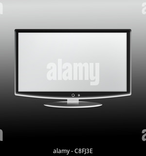 White blank screen monitor LSD Stock Photo - Alamy