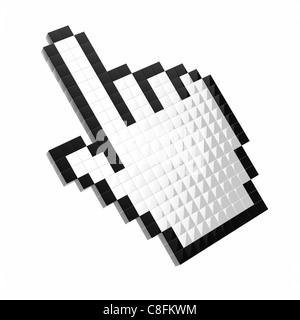 3d hand-shape mouse cursor Stock Photo - Alamy