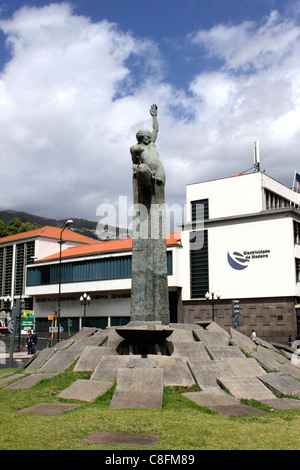 Portugal Madeira Funchal Monumento da Autonomia Stock Photo - Alamy