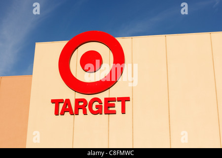 A logo sign outside of a Target retail store location in Columbia ...