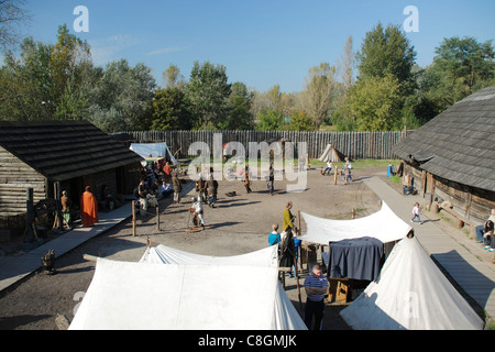Jomsborg Vikings Hird reenactment group, Warsaw, Poland Stock Photo - Alamy
