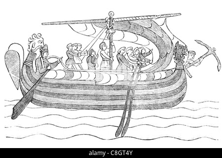 Anglo Saxon Ship sail sailing sailor ships shipping war marine Naval ...