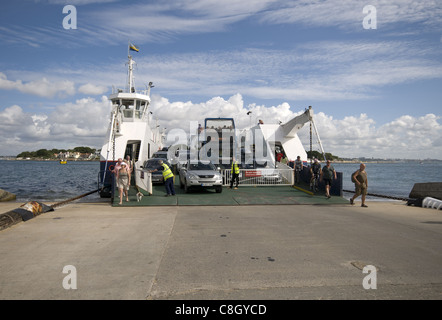 The chain ferry which links Sandbanks to Shell Bay on the Isle of ...