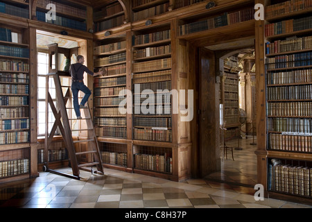 Melk: Melk Abbey monastery: Library with ceiling fresco by Paul Troger ...
