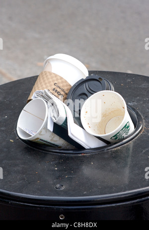 Starbucks recycling bin Stock Photo - Alamy