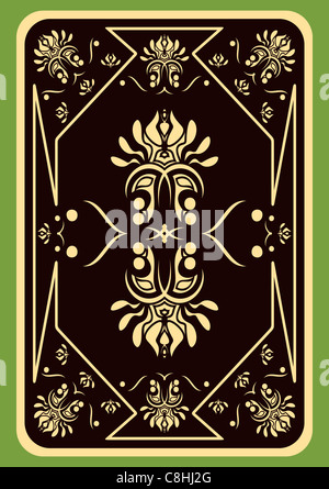 Playing card - back side isolated on white (Clipping path included ...