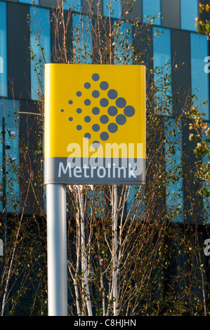 Manchester Metrolink sign Stock Photo - Alamy