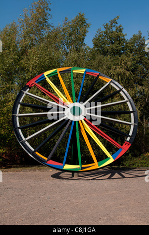 Colliery wheel at Pooley Country Park, Warwickshire, UK Stock Photo - Alamy