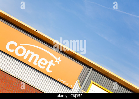 Sign, Comet electrical goods retail warehouse, Kent, UK Stock Photo - Alamy