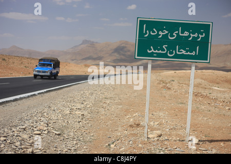 Road sign, Iran Stock Photo - Alamy