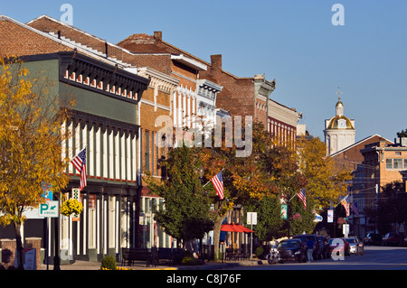 Small American Town Main Street in Madison, Indiana Stock Photo - Alamy