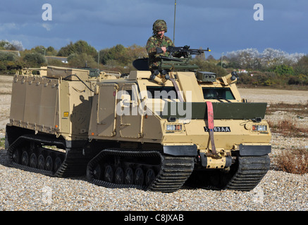 Royal Marines Amphibious armoured Viking all terrain vehicle, Braunton ...