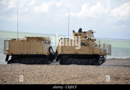 Viking vehicle with anti RPG slat armour Stock Photo - Alamy