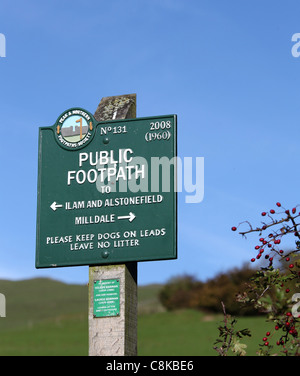 dovedale tourist information sign england uk Stock Photo - Alamy