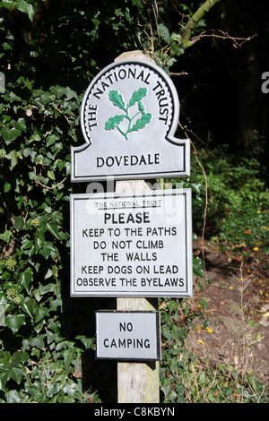 National Trust Dovedale sign Stock Photo - Alamy