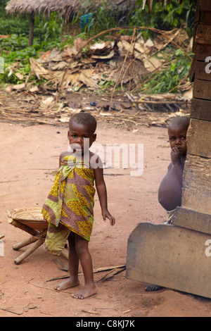 Baaka Pygmies Children, Dzanga Sangha Reserve, Central African Republic ...