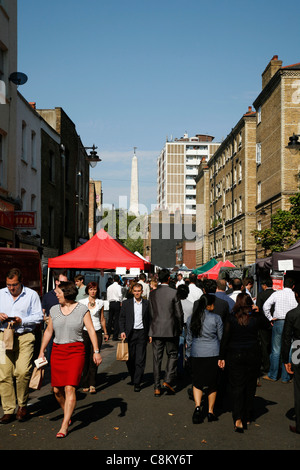 Whitecross Street Food Market, St Luke's, City of London, UK. The ...