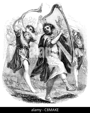 King David dancing before the Ark of the Covenant, c.1540 Stock Photo ...