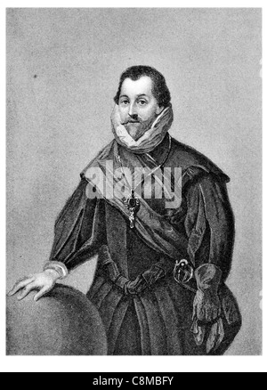 Sir Francis Drake, 1540 - 1596, an English sea captain, privateer ...